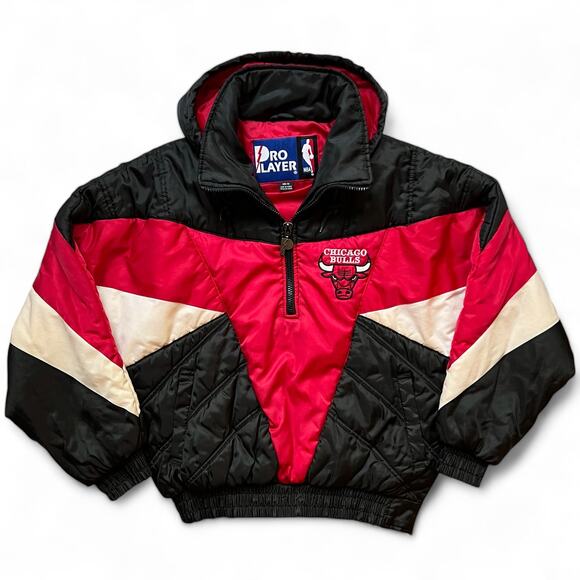 Pro Player | Jackets & Coats | Vintage Chicago Bulls Pro Player Nba Basketball Hooded Puffer ...